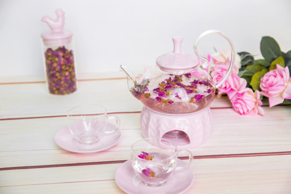 Pyrex Glass Tea Pot Heatable Porcelain Tea Set, High Quality Pyrex ...
