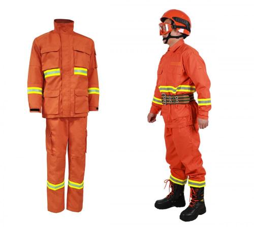 Orange Fireproof Aramid Fabric Forest Fire Suits, High Quality Orange ...