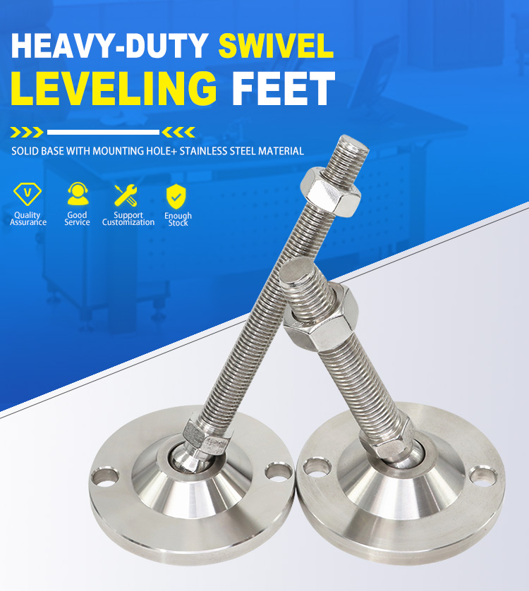 Universal Swivel Adjustable Feet 304 Stainless Steel Heavy Duty ...