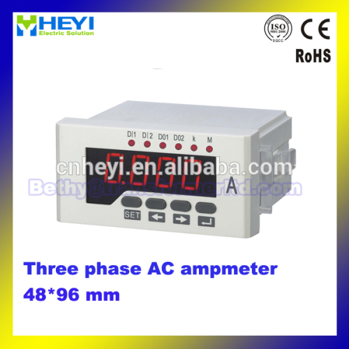 Three Phase Ampere Meter Led Ac Digital Current Meter 48*96mm Hy-3aa ...
