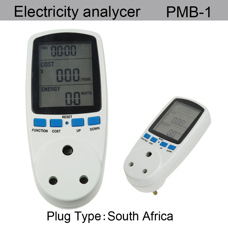 220v Smart Lcd Energy Meter Socket - Type L Household Digital Plug ...