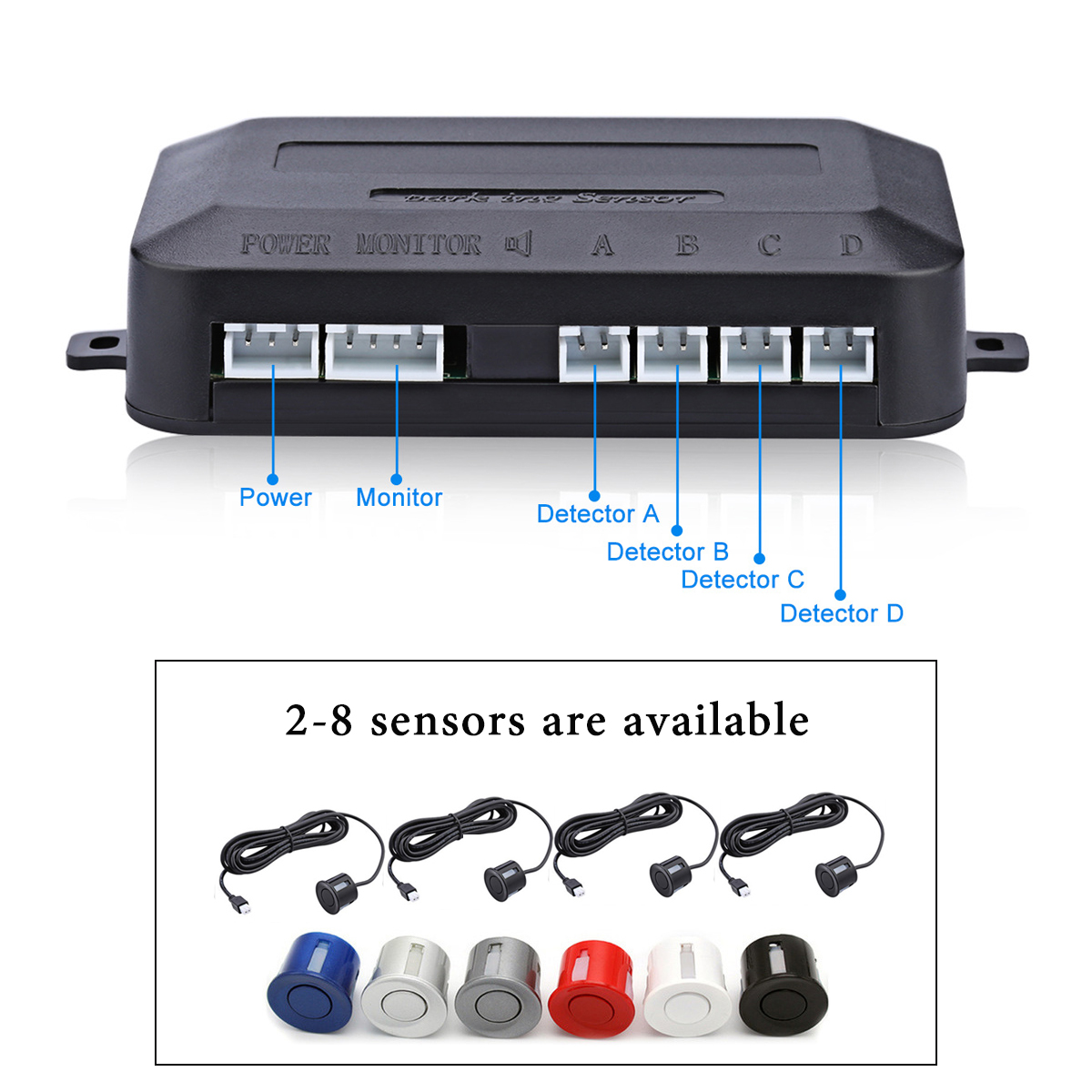 Car Parking Sensor Buzzer Alert Radar Parktronic With 16mm Flat Sensors ...