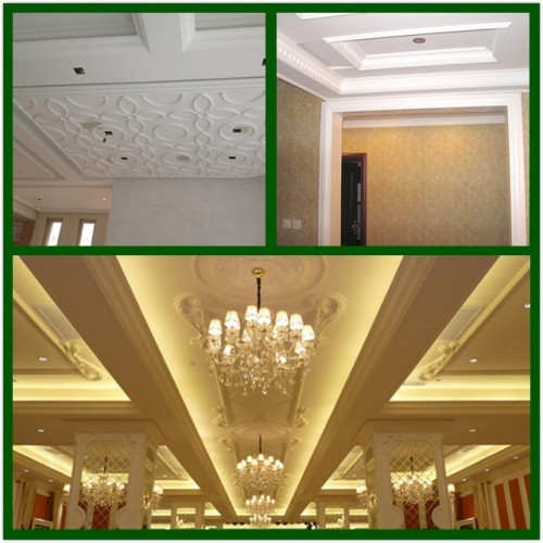 Gypsum Ceiling Mouldings Panels Border Plaster Fiberglass Ornaments ...