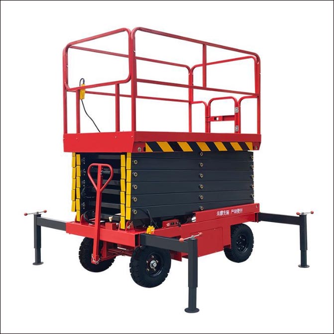 Small Outdoor Tow-behind Man Lift: Electric And Manual Hydraulic ...