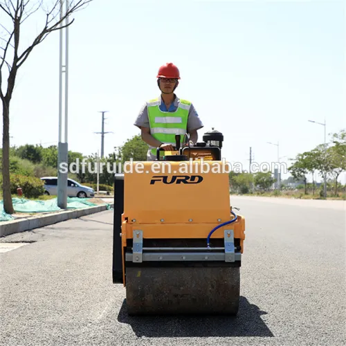 Small Type Hand Double Steel Wheel Road Roller Fylj-s600 Small Type ...