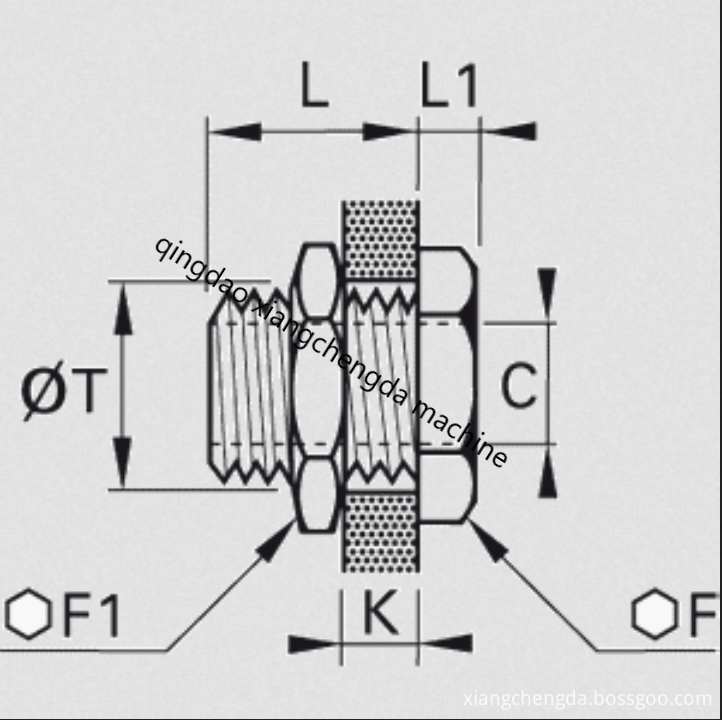 Bulkhead Bsp Parallel Thread With Nut Fitting Connector, High Quality ...