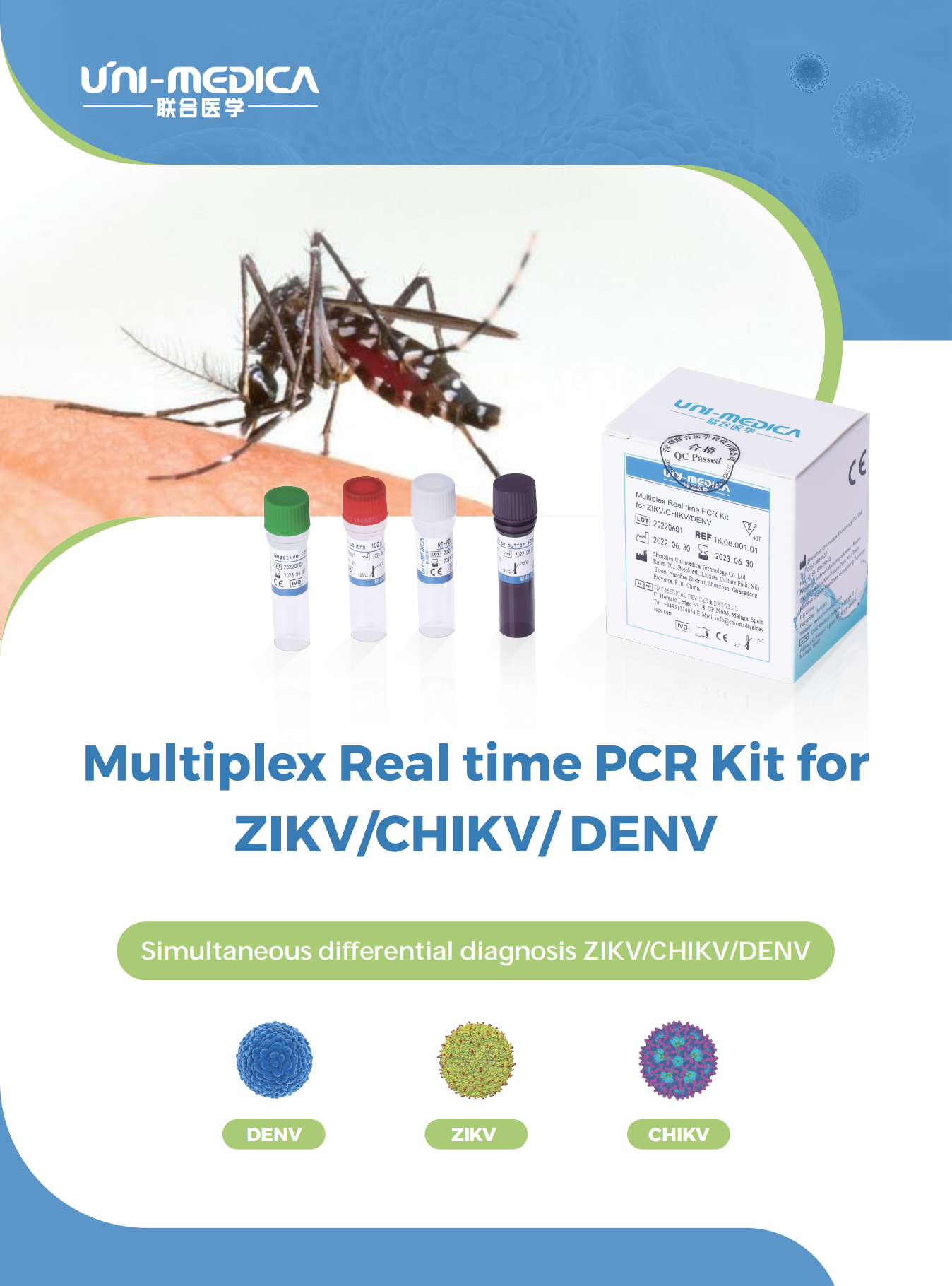 Multiplex Real Time Pcr Kit สำหรับ Zikv/ Chikv/ Denv คุณภาพสูง ...
