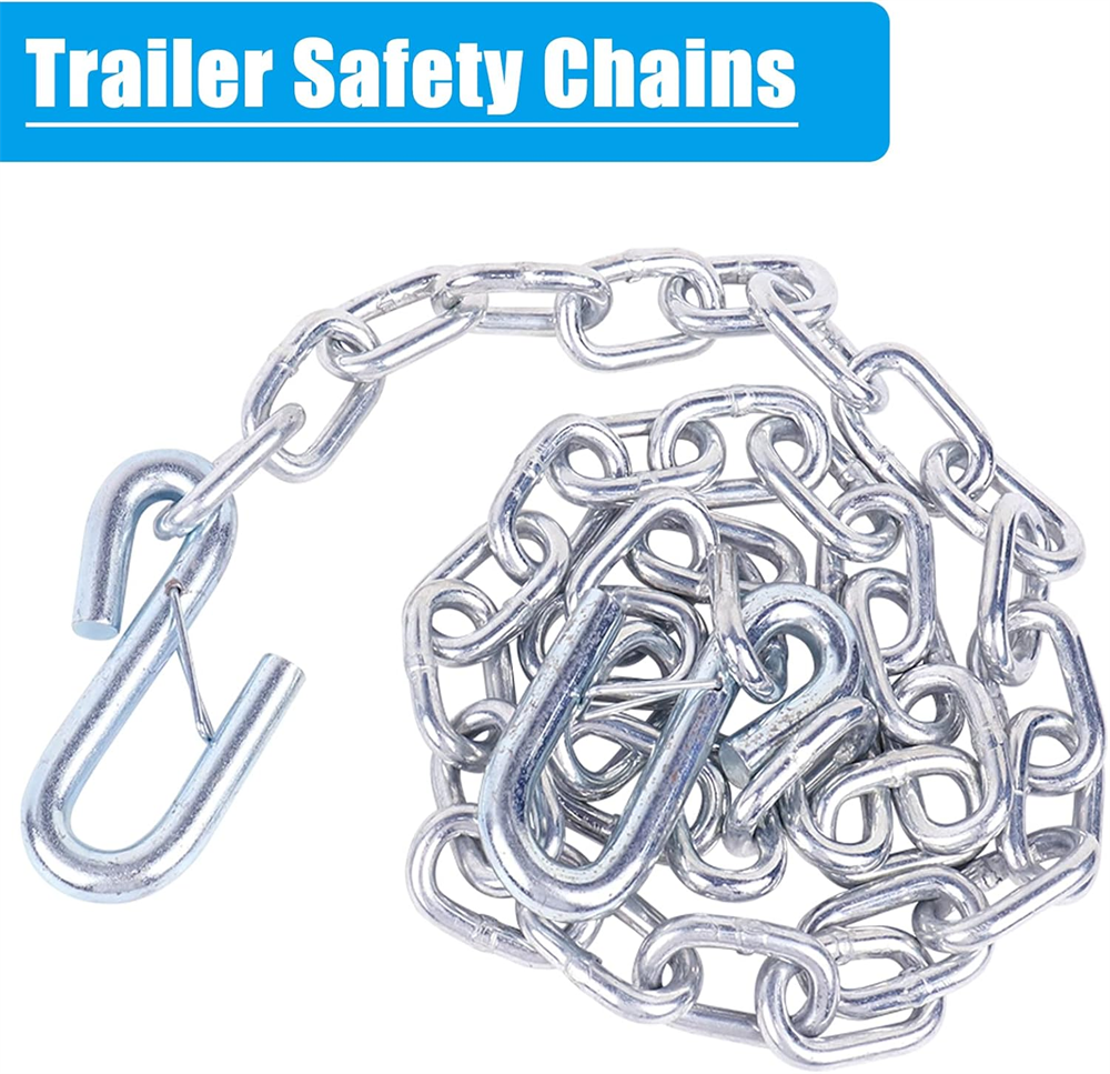 Grade 30 Trailer Safety Chain 1/4 Inch With S-hooks And Safety Latches ...