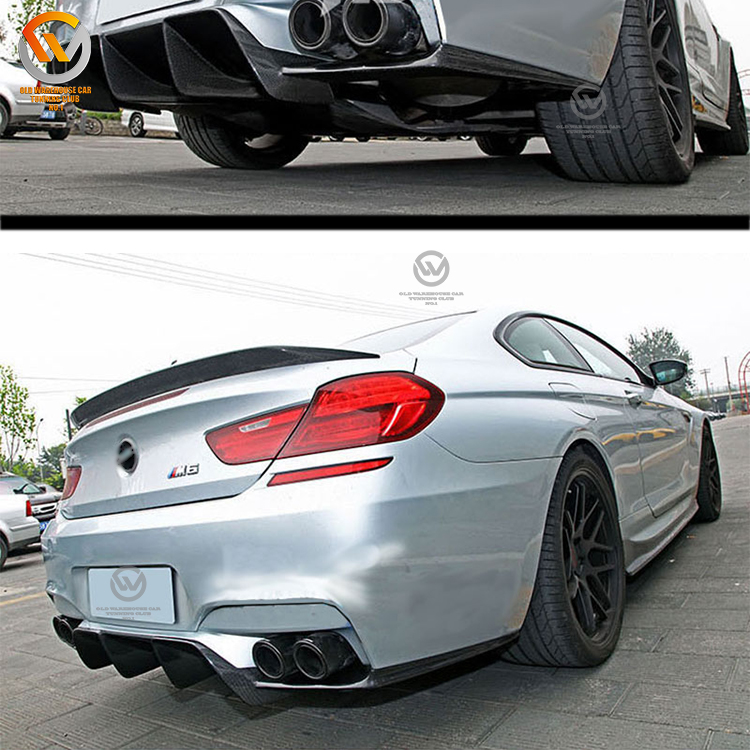 V Style Carbon Fiber Rear Diffuser For F06 F12 F13 M6 640i 650i - 14up ...