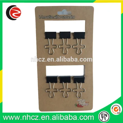 19mm Black Shaped Binder Clips, High Quality 19mm Black Shaped Binder ...