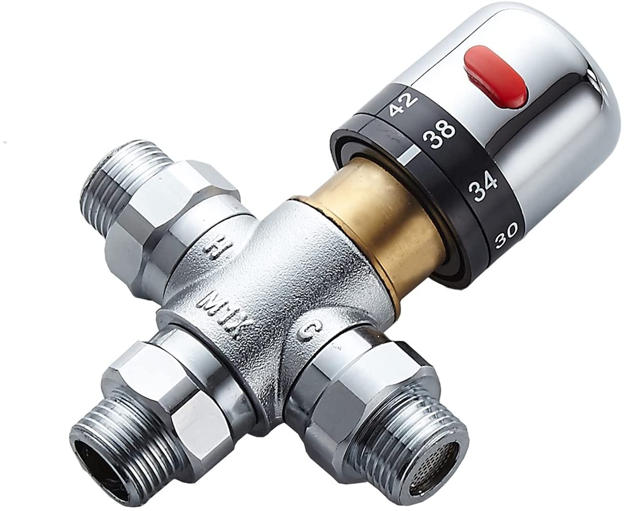 Brass 3-way Thermostatic Mixing Valve For Water Temperature Control ...