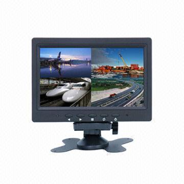 7-inch 4-channel Portable Security Lcd Monitor, Supports 4 Bnc Input ...