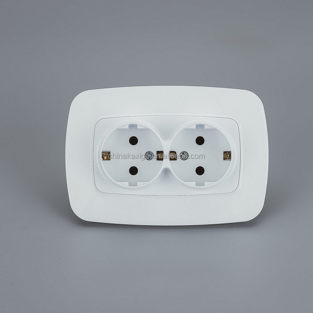 2 Gang European Standard Double Way Wall Light Switch, High Quality 2 ...