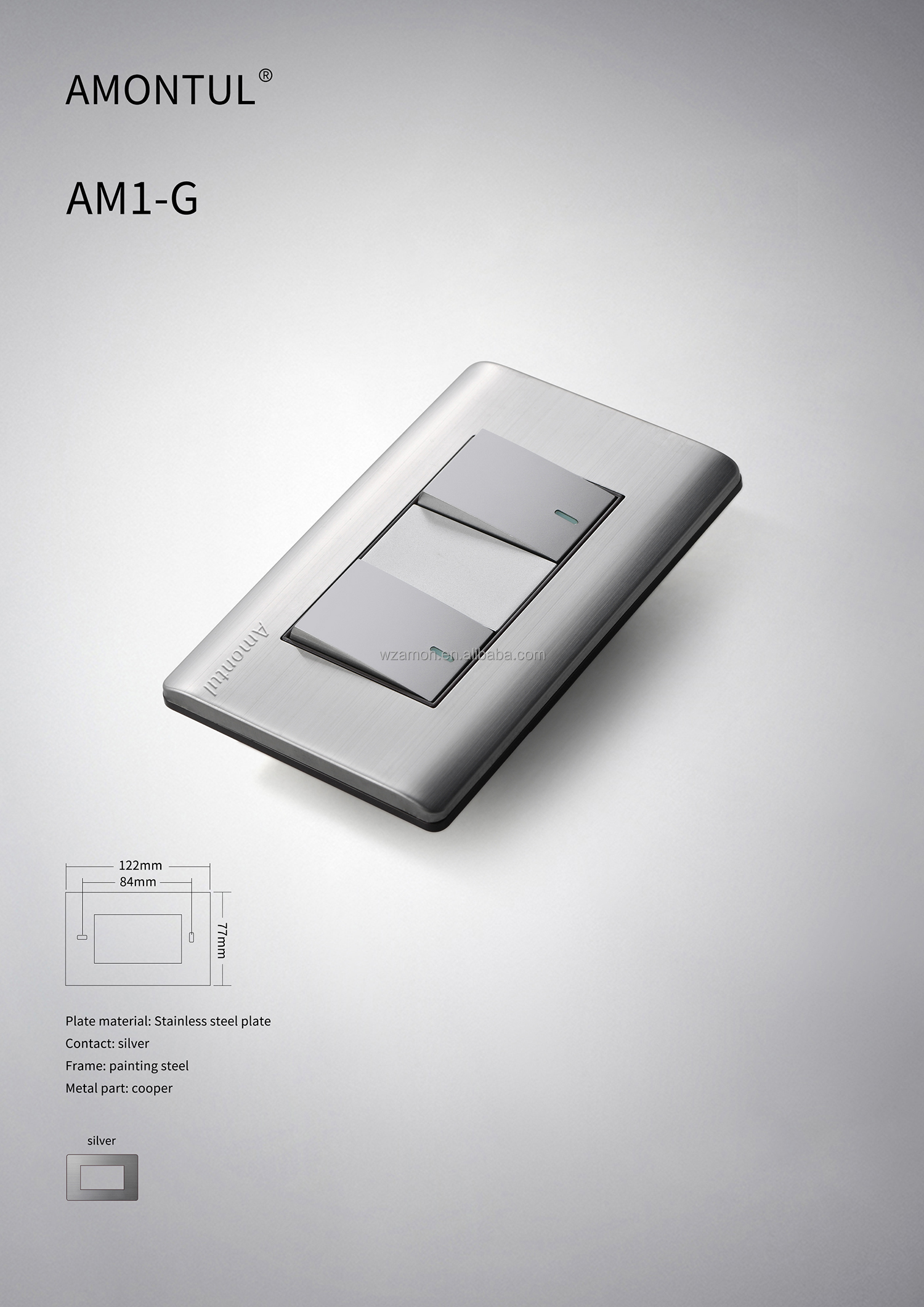 Aluminum Double Gang Electric Switches And Socket Wall Panels, High ...