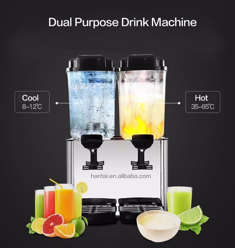 2 Tanks 36l Cold Juice Dispenser Machine For Commercial Restaurants ...