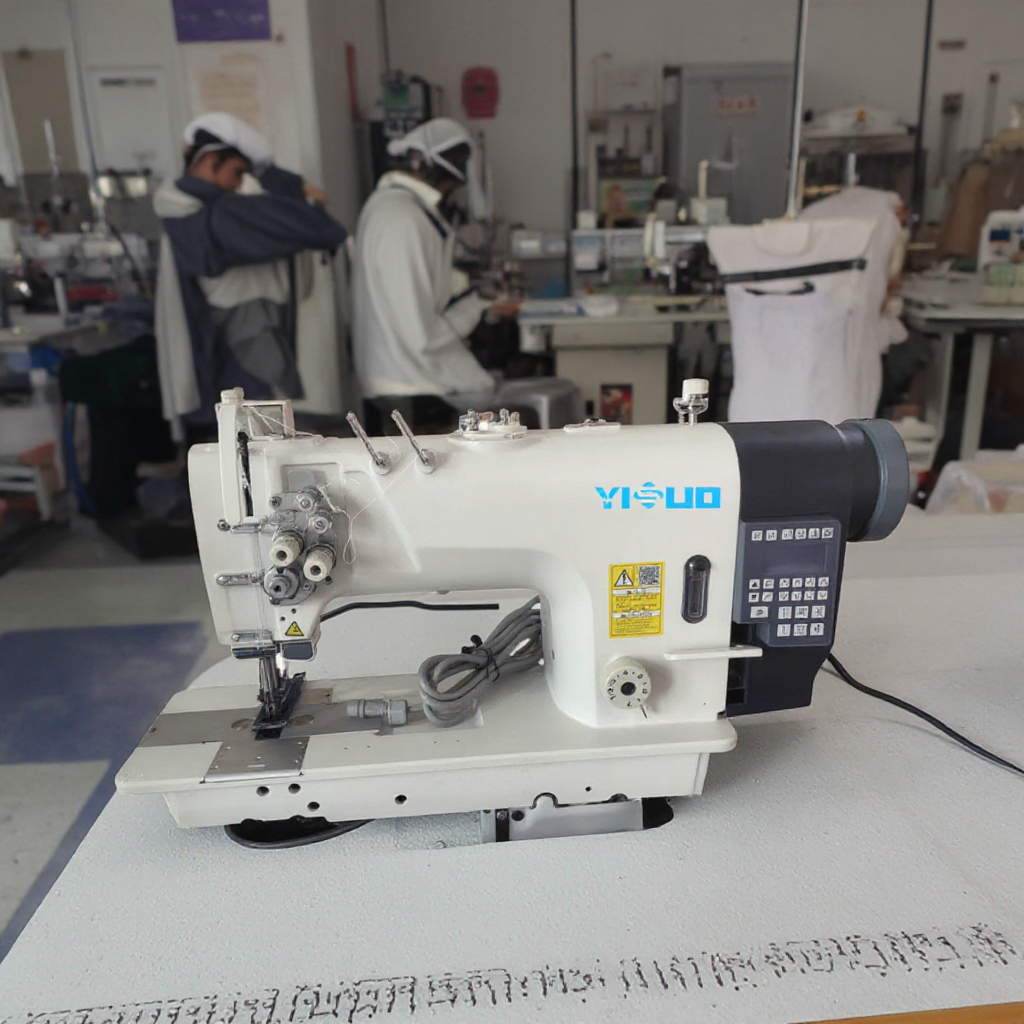 Ys-8420 Double Needle Flat Sewing Machine With Automatic Thread Cutting ...