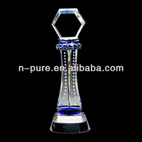 Hexagon Shaped Nice Crystal Trophy, High Quality Hexagon Shaped Nice ...