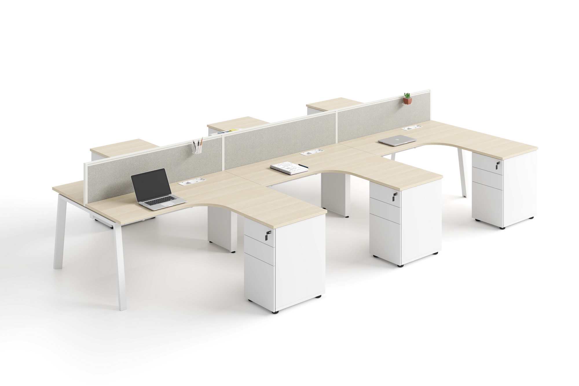 Modular Office Workstation Staff Divider Table Design, High Quality ...
