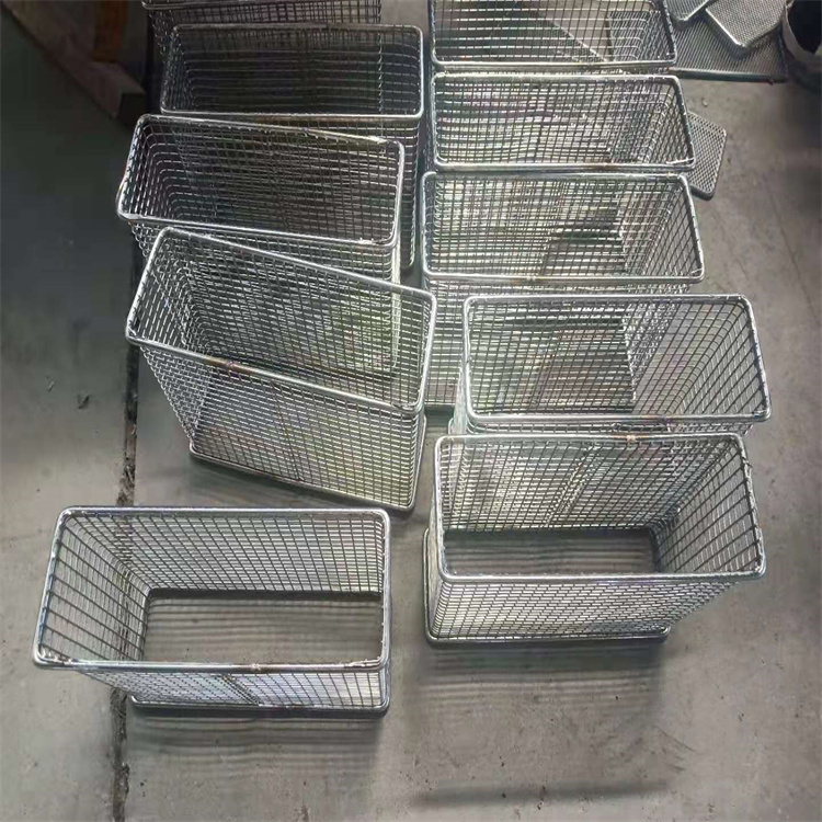 304 316 Stainless Steel Wire Mesh Cleaning Baskets & Racks, High ...