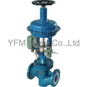 Pneumatic Ptfe Lined Flow Control Valves Adjusting Valve, High Quality ...