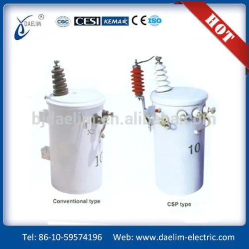 Single-phase Pole-mounted Power Transformer 15~250kva-6.35~33kv/0.12~0 ...