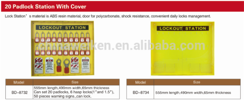 Abs Resin Combination Locks Safety Lockout Station Of 20 Locks With ...