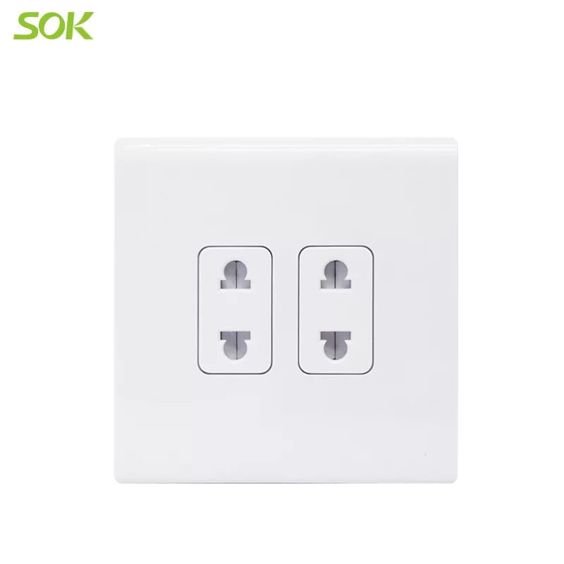 10a 250v 2gang 2pin Universal Socket Outlets White, High Quality 10a ...