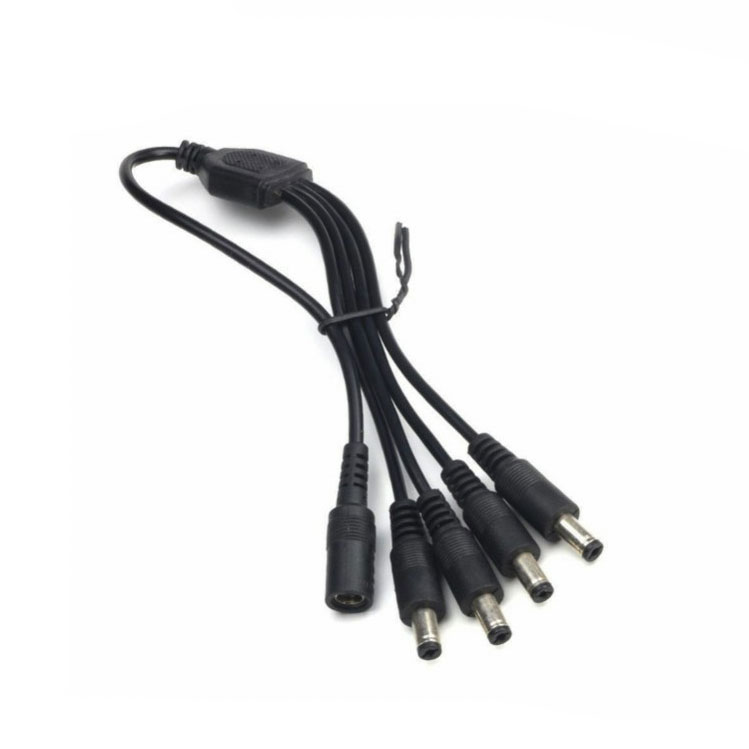 12v 5a Waterproof Dc Power Cable - 1 Female To 4 Male Extension, High ...
