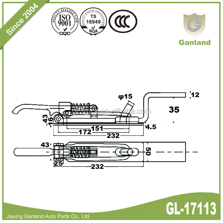 Gl-17113 Center Latch Lock For Wing Van Truck Side Board, High Quality ...