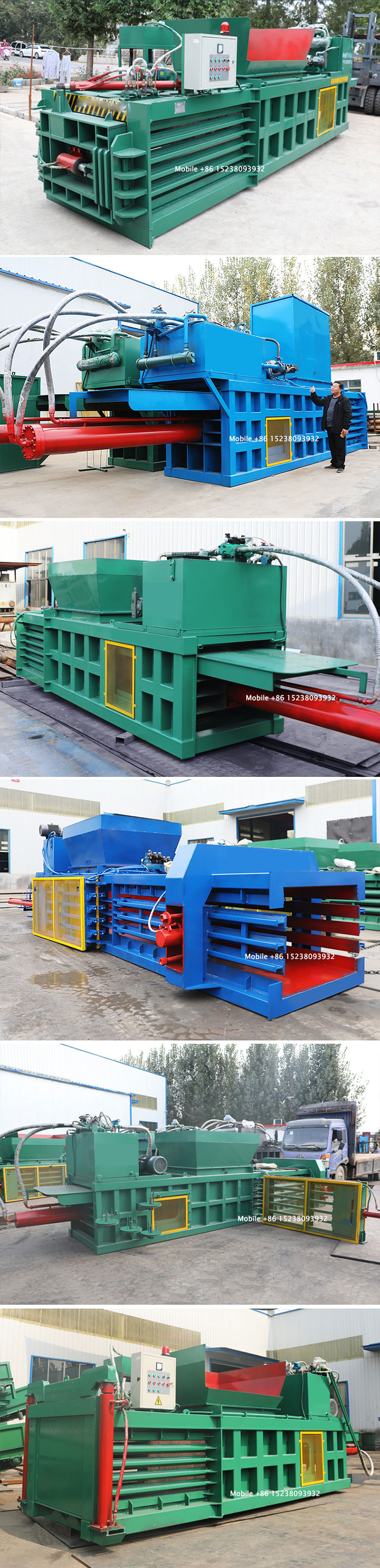 Automatic Rope Threading Plastic Bottle Compactor Baler Machine, High ...