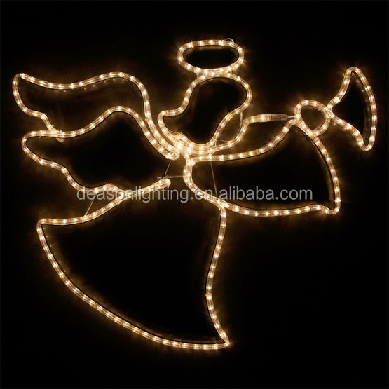 Outdoor Lighted Christmas Angels With Trumpets, High Quality Outdoor ...
