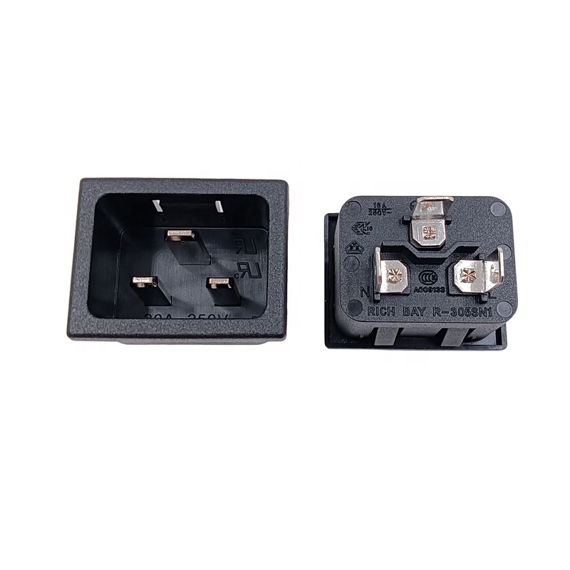 C20 Male Iec Connector, 16a, 250v Panel Mount, High Quality C20 Male ...