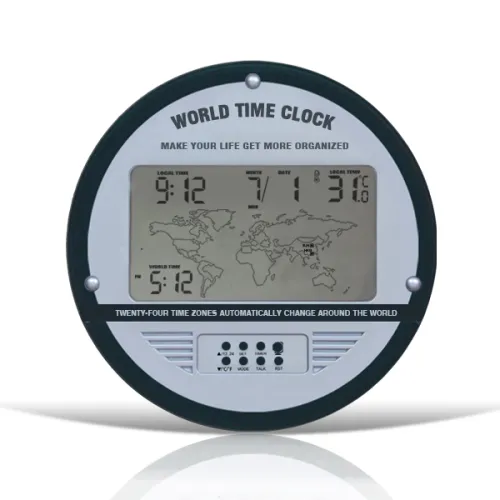 Auto 24 Time Zones World Time Clock Wall Clock, High Quality Auto 24 ...