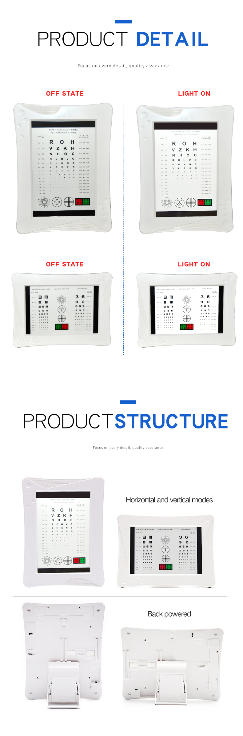 Hot Sale Snellen Near Vision Chart Nv-23c - Optical Instrument, High ...