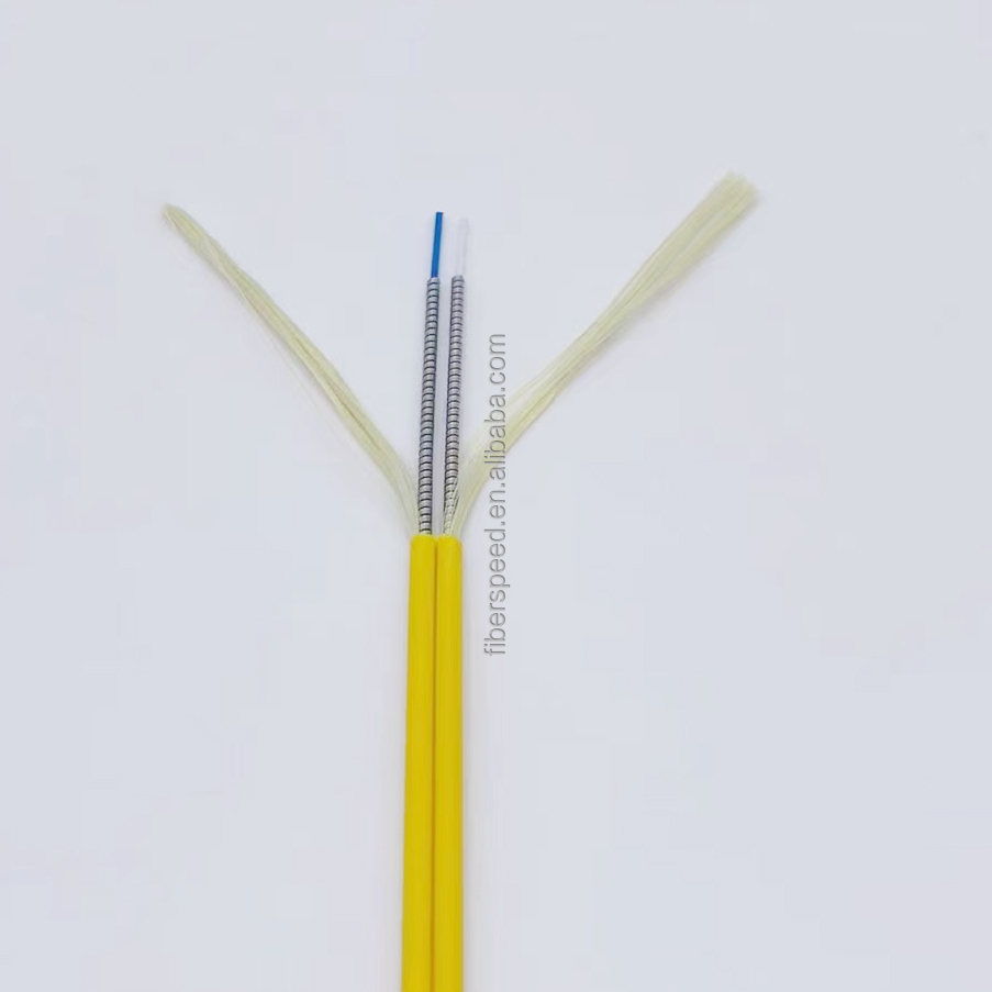 Sm Armored Fiber Optic Cable 3mm 2.0mm Duplex Zipcord, High Quality Sm ...