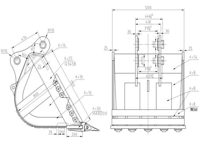 4t-30 Ton Digger Tilt Buckets For Excavators, High Quality 4t-30 Ton ...