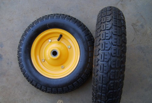 Rubber Wagon Wheels/pneumatic Rubber Wheels/rubber Dolly Wheels 350-4 ...