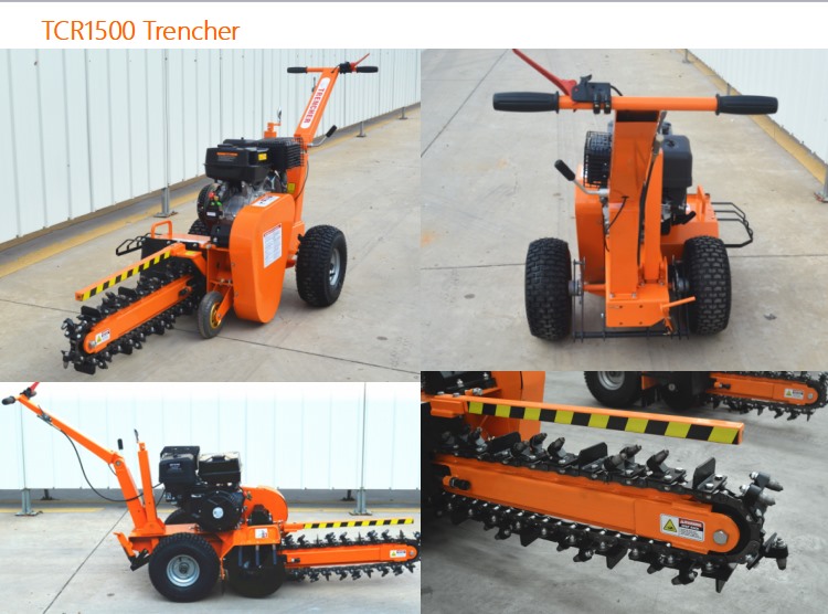 7hp Engine Powered Mini Rock Trencher With 45cm Digging Depth, High ...