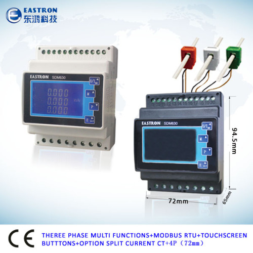 Smallest 3 Phase Din Rail Energy Meter, High Quality Smallest 3 Phase ...