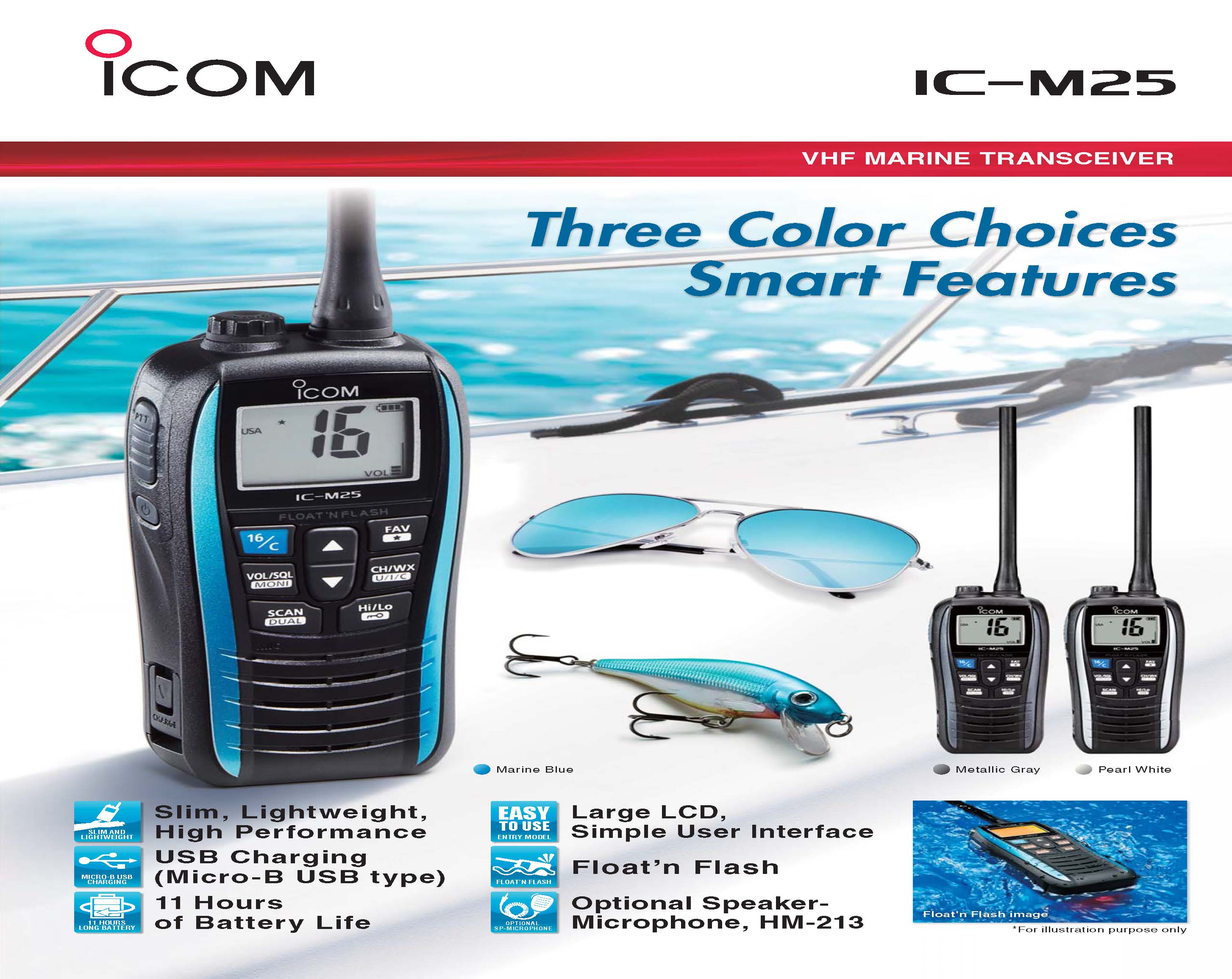 Imo Compliant Icom Ic-m25 Portable Vhf Radiotelephone Transceiver For ...