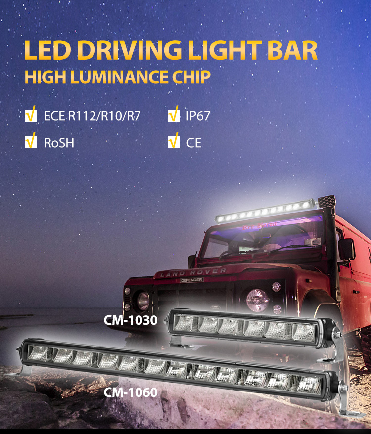 Emark Ip67 Led 11 Inch Slim Driving Light Bar Truck Light Roof Bumper ...