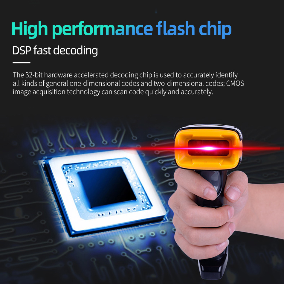 1680s Wired 1d/2d Bar Code Reader Scanner - Portable Qr Pdf417 Barcode ...