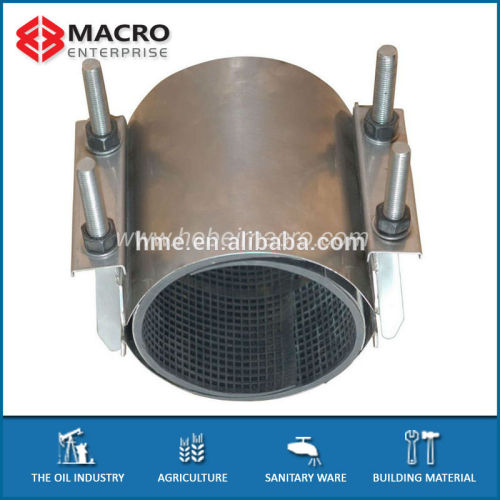Ss Two Bolts Pipe Band Repair Clamp With Epdm Rubber, High Quality Ss ...