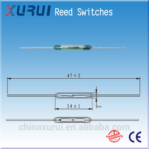 Dry Reed Switch 10-25at / Hermetic Reed Switch Normal Open Type No ...