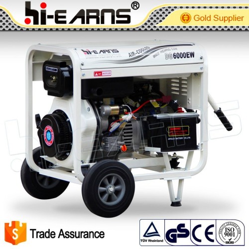 Four Wheels 1.8kw Single Phase Diesel Welded Generator Set, High ...