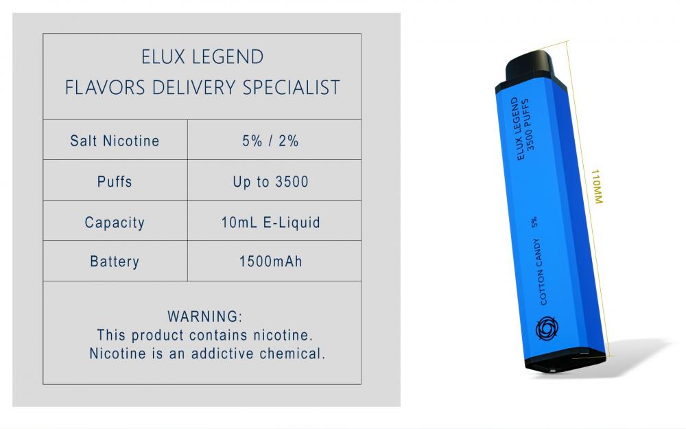 20mg Elux Legend 3500 퍼프 전자 담배, Bossgoo.com의 고품질 20mg Elux Legend 3500 ...