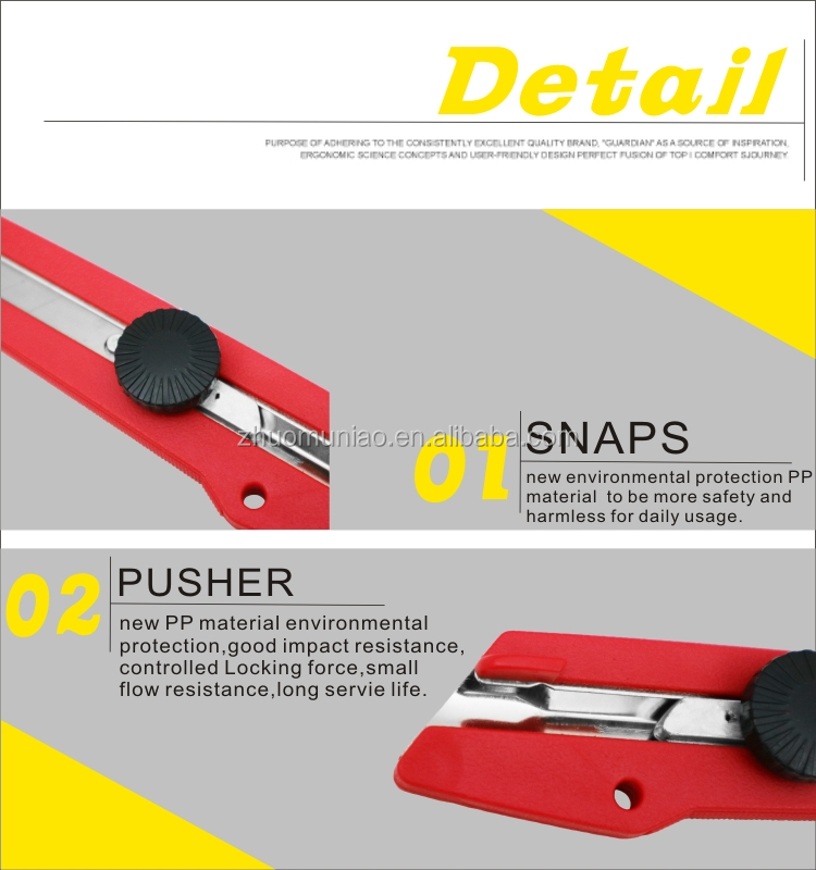 Safety High Quality Craft Knife Of 18mm Blade Screw-lock Pusher Cutter ...