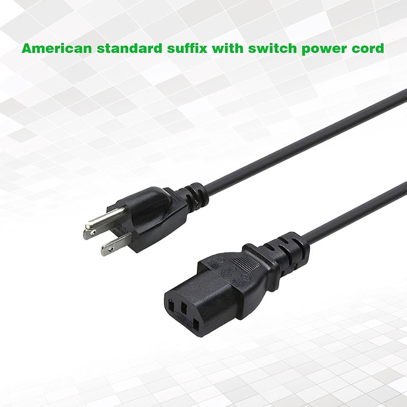 220v 110v Ac Power Cord Iec C13 Nema 5-15p For Computer Laptop, High ...
