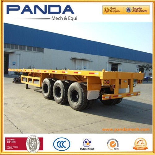 40ft Tri-axle Flatbed Trailer Truck, High Quality 40ft Tri-axle Flatbed ...