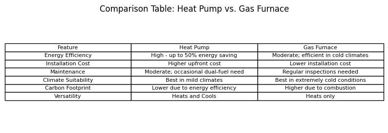 Heat Pump vs. Gas Furnace: Pros and Cons of Each Heating System